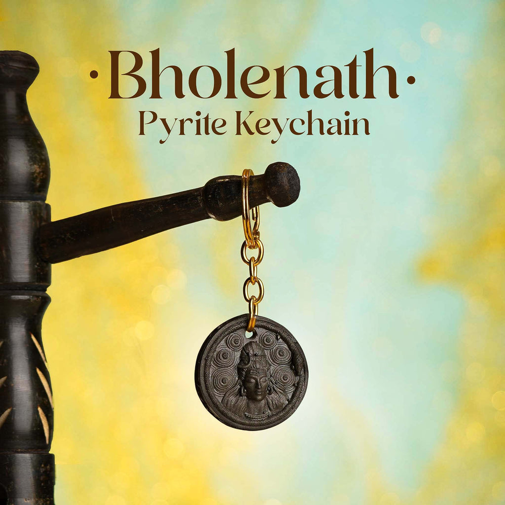 Bholenath Pyrite Keychain – Studd Muffyn