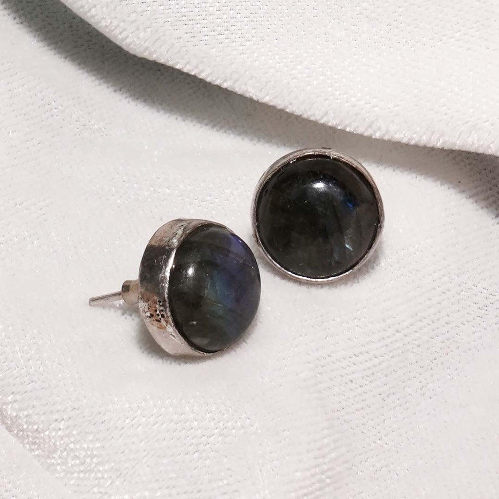 Natural Labradorite Stud Earrings – Studd Muffyn
