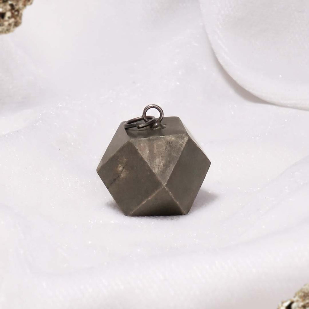 Pyrite 3d hexagonal Pendant (Without Chain) – Studd Muffyn