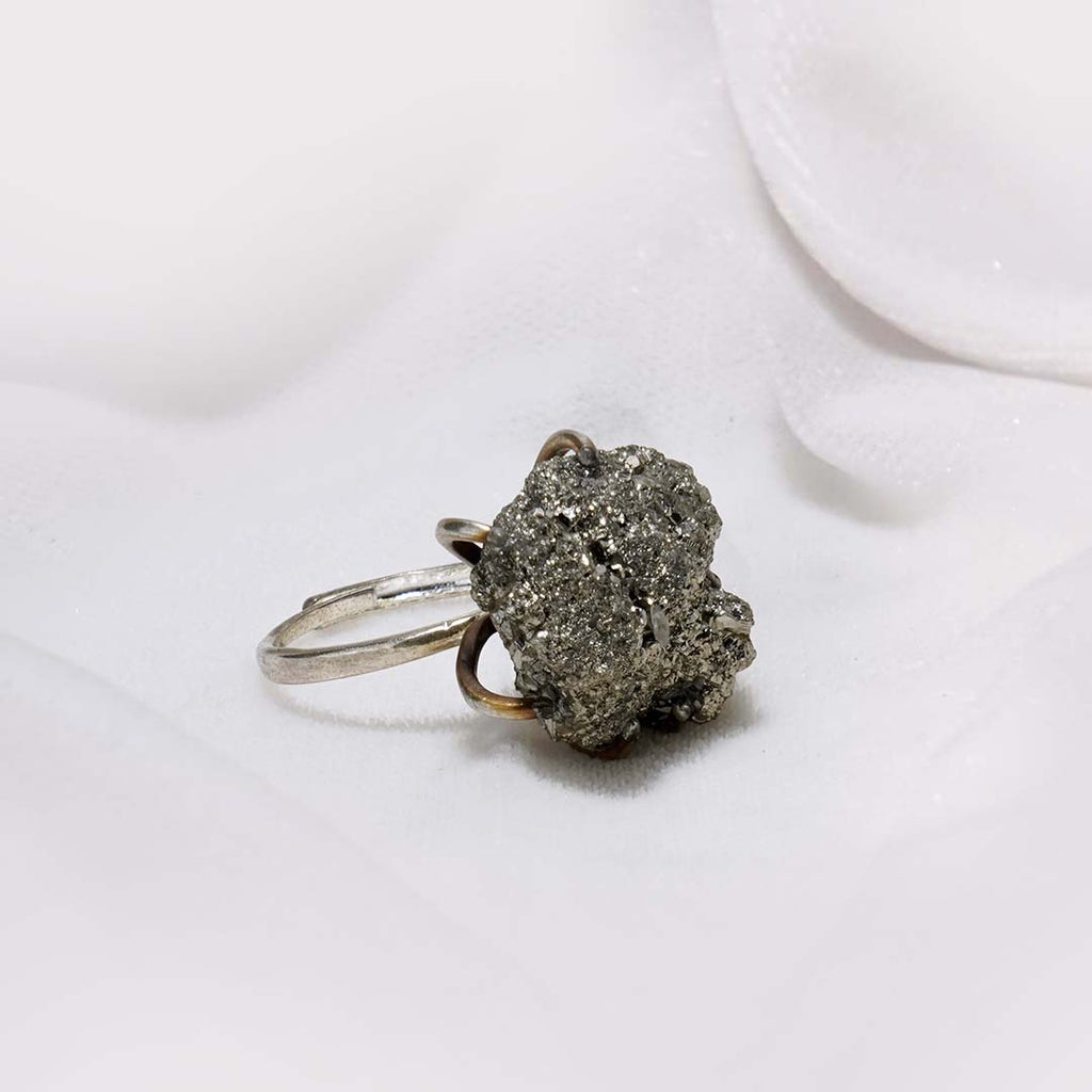 Pyrite Geode Spider Ring – Studd Muffyn