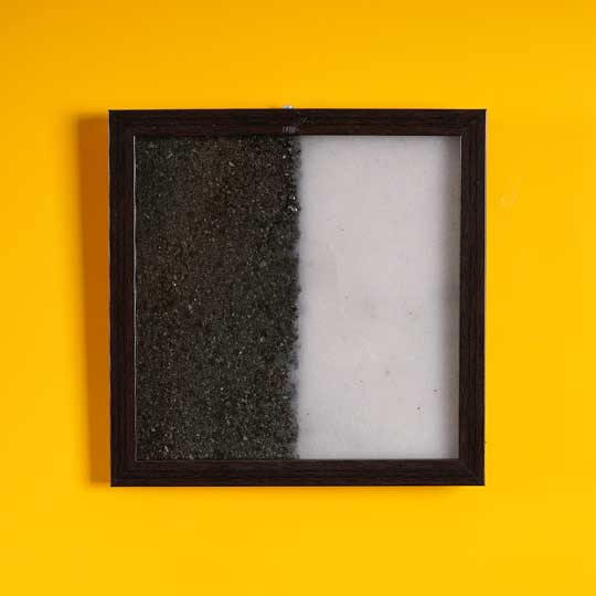 Pyrite & Selenite Dust Plate (Complimentary wooden frame) – Studd Muffyn