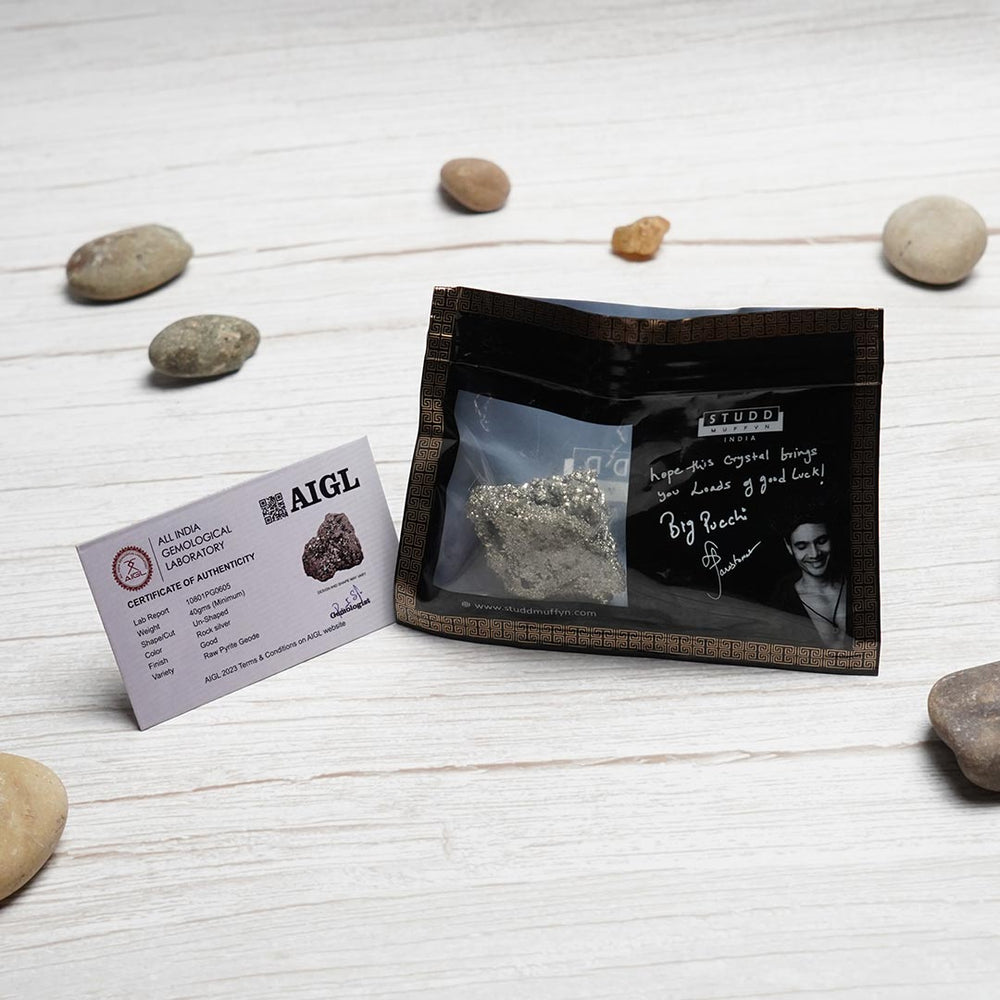 Raw Pyrite Geode Stone – Studd Muffyn