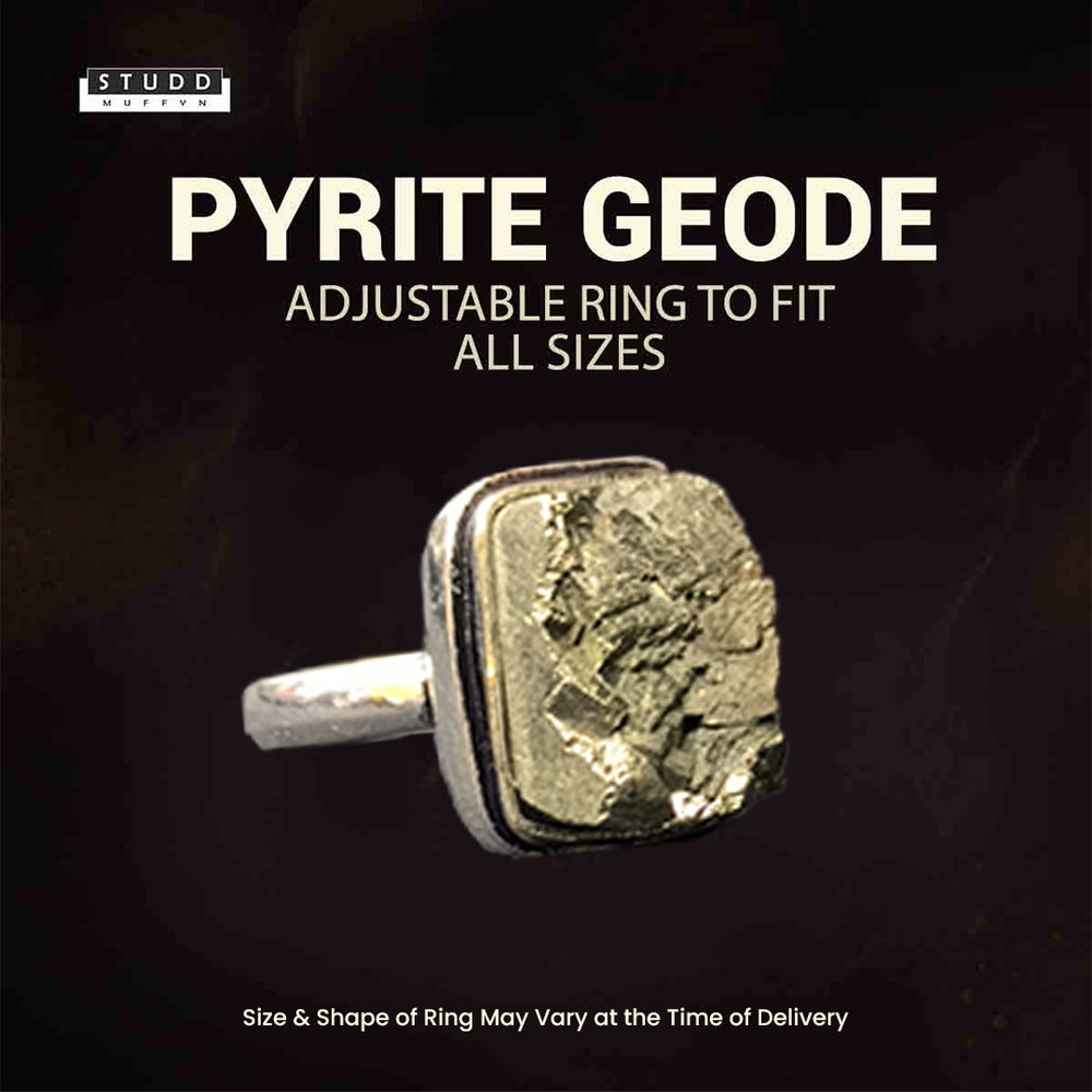 Pyrite Geode Ring – Studd Muffyn