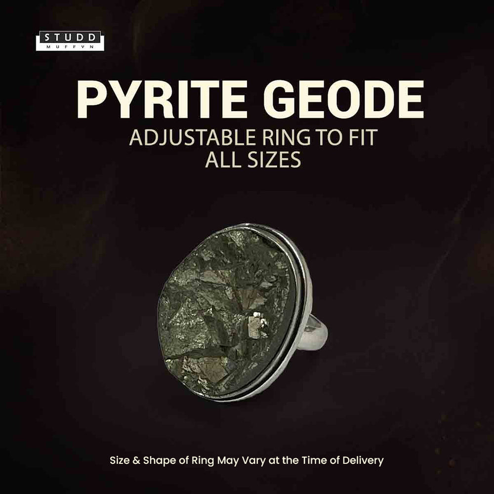 Pyrite Geode Ring – Studd Muffyn