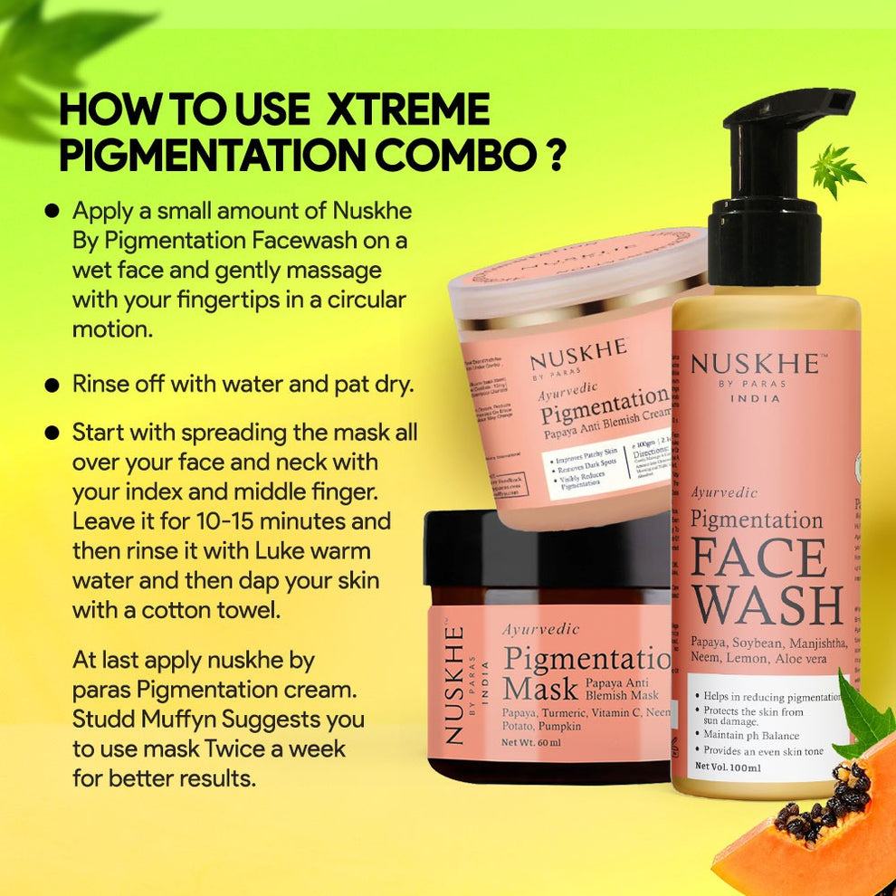 Nuskhe By Paras XTreme pigmentation Combo – Studd Muffyn